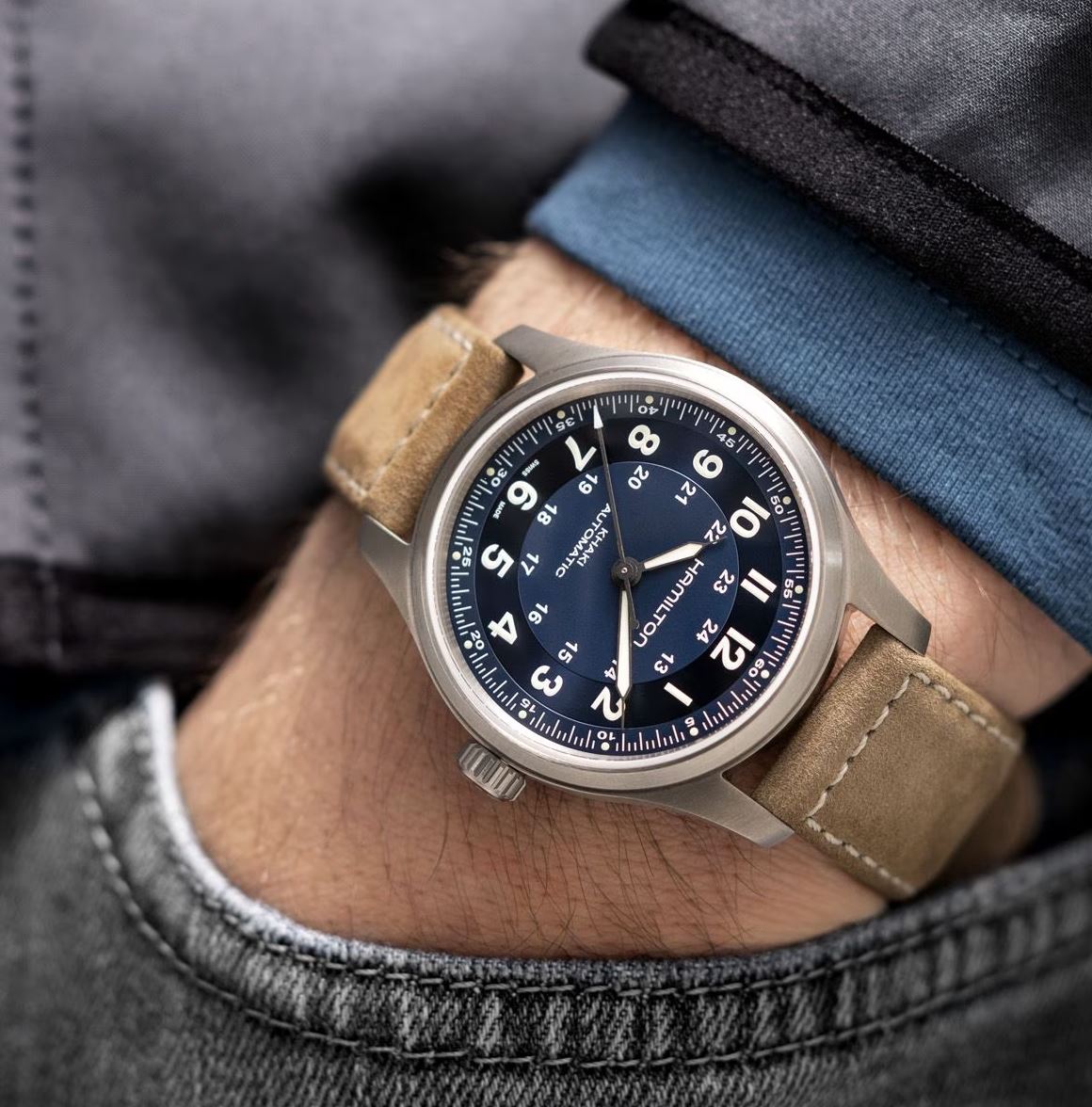 Pánské hodinky Hamilton Khaki Field H70545540 Titanium Auto | Tovys.cz